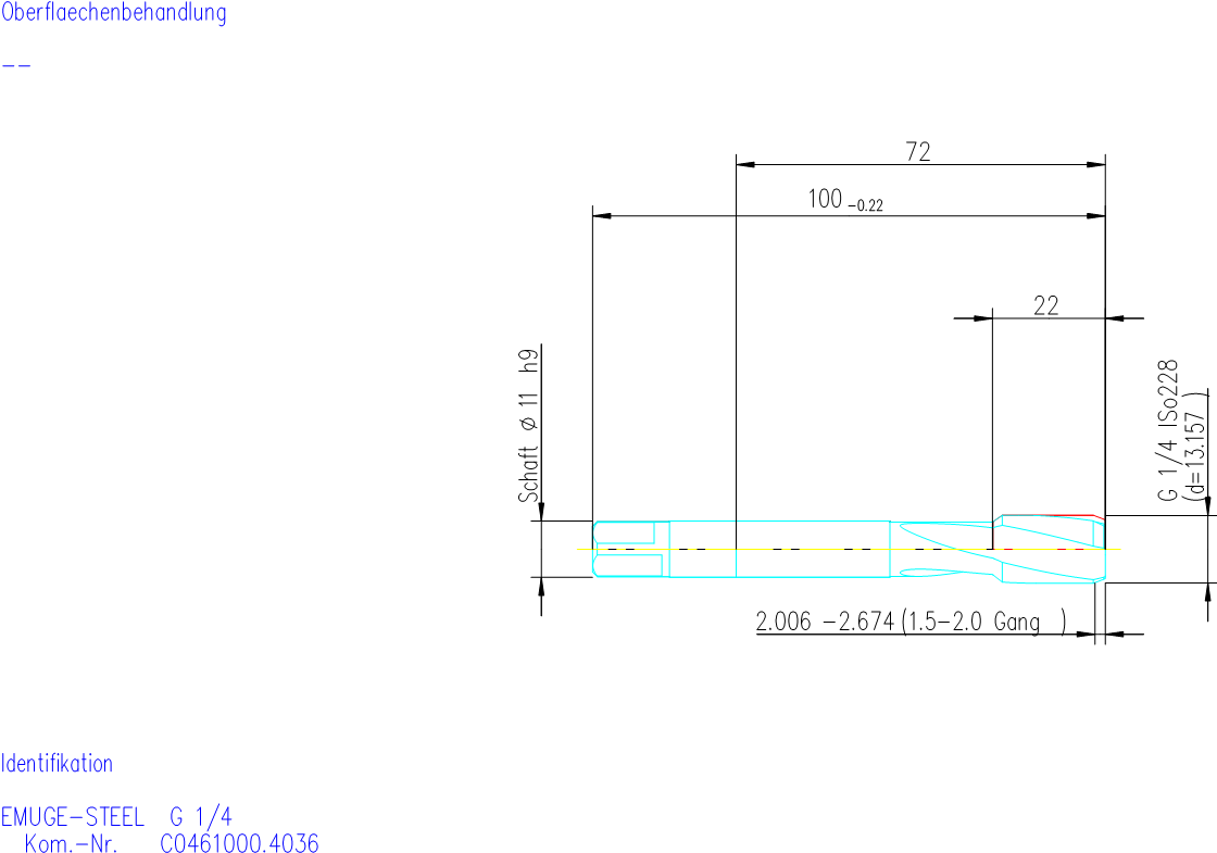 Emuge - C0461000.4036 - Taps with slim shank - ToolsUnited
