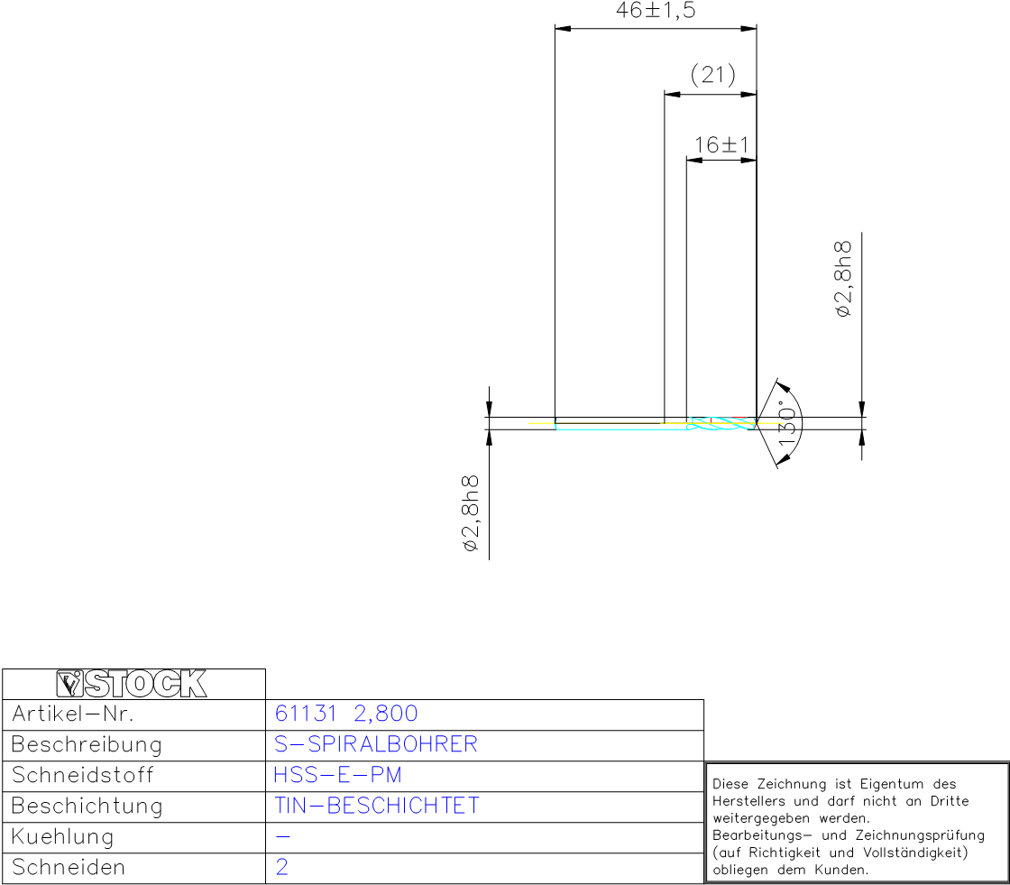 Gühring - 61131 2.800 - Drills (standard) - ToolsUnited