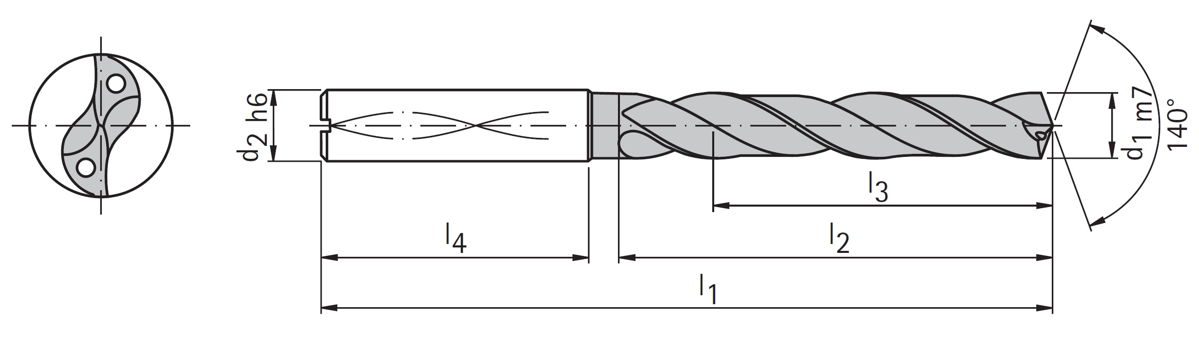 Mapal - SCD131-1000-2-2-140HA03-HU630 - Drills (standard) - ToolsUnited
